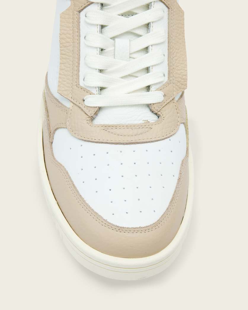 Regan Low Top Trainers WHITE/YELLOW/BROWN | ALLSAINTS